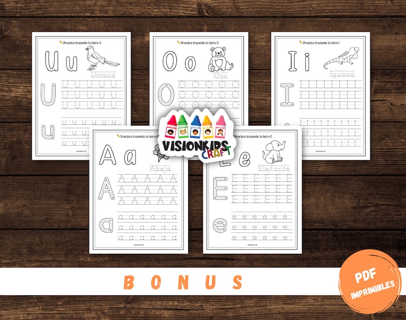 Las casitas de las vocales, juego educativo en español, además fichas ...