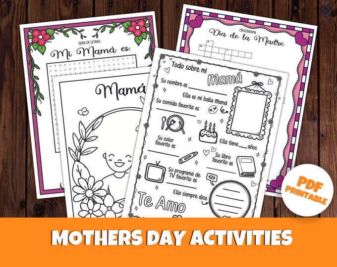 15 Juegos Del Dia De La Madre | Spanish Mother's Day Games Bundle for ...