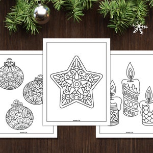 Christmas Printables Zentangle Inspired, Mandala Christmas, Christmas ...