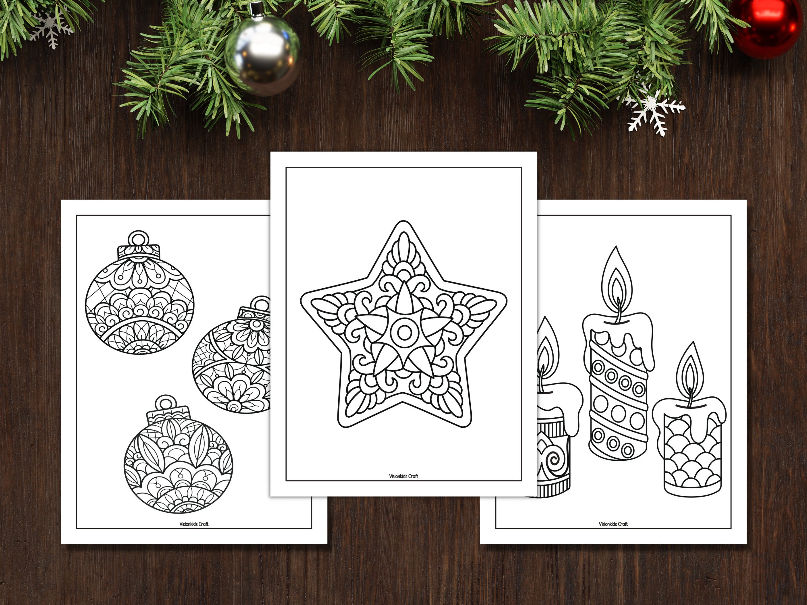 Christmas Printables Zentangle Inspired, Mandala Christmas, Christmas ...
