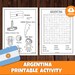 Argentina Word Search and Coloring Page for Kids, Fun Facts for ...