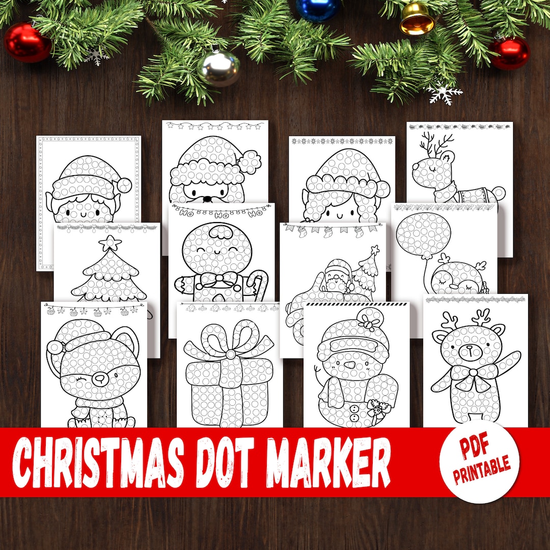 Christmas Dot Marker Activity,fine Motor Skills for Toddlers,christmas ...
