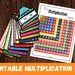 Printable Multiplication Chart 12 X 12, Multiplication Pocket Chart ...