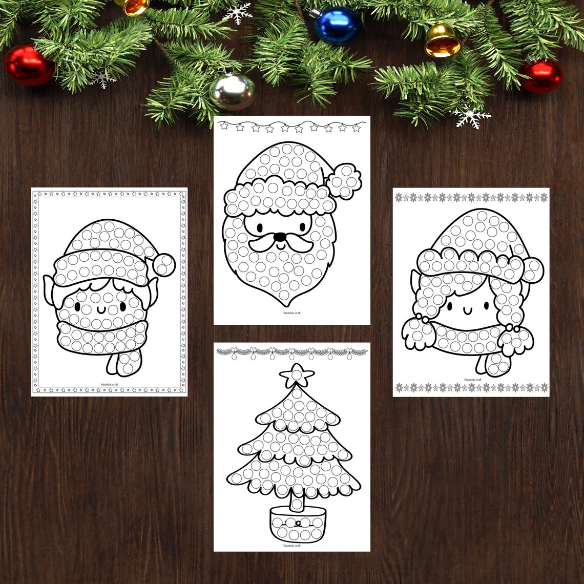 Christmas Dot Marker Activity,fine Motor Skills for Toddlers,christmas ...