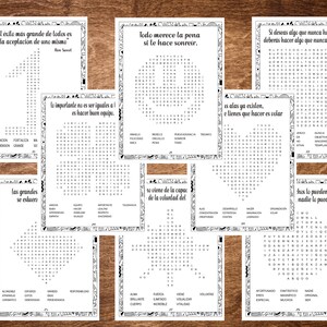 Word Search for Kids in Spanish, Motivational and Positive Phrases for ...