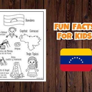 Venezuela Printable Activity, Word Search for Kids, Hispanic Heritage ...