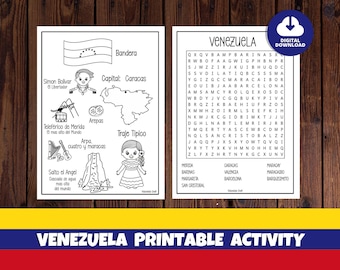 Colombia Word Search for Kids, Colombia Coloring Pages, Printable ...