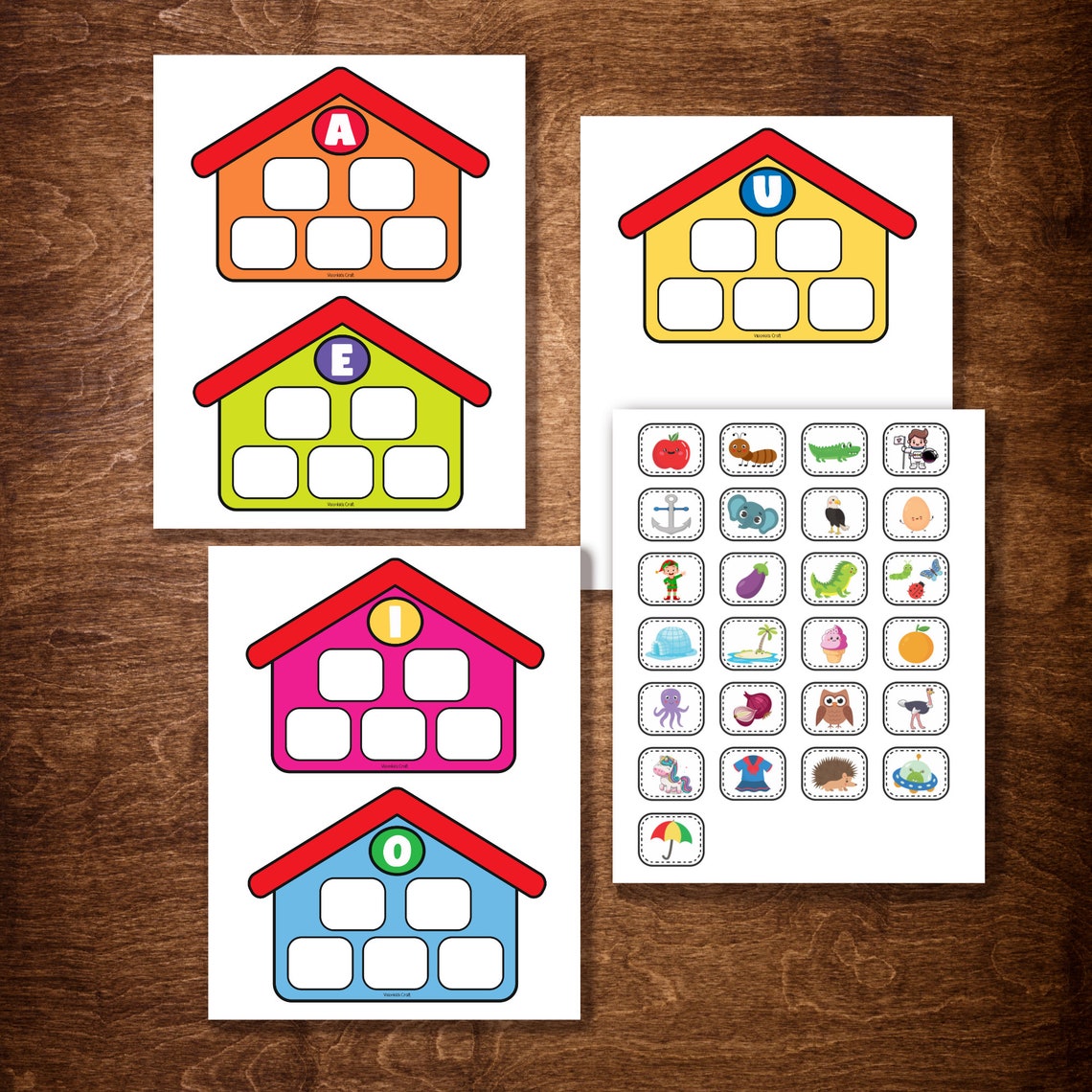 The Little Houses of the Vowels, Educational Game for Toddlers,learning ...