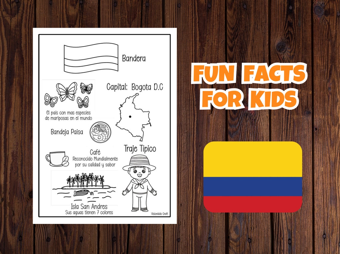 Colombia Word Search for Kids, Colombia Coloring Pages, Printable ...