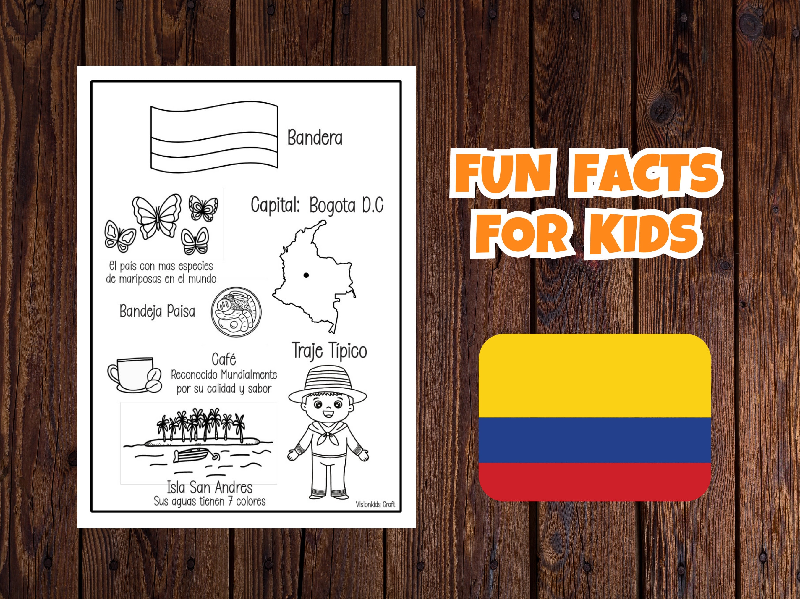 Colombia Word Search for Kids, Colombia Coloring Pages, Printable ...