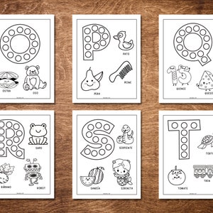 Spanish Dot-a-dot Alphabet, Dot Marker Activity, A-Z Animals Coloring ...
