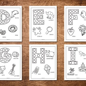 Spanish Dot-a-dot Alphabet, Dot Marker Activity, A-Z Animals Coloring ...