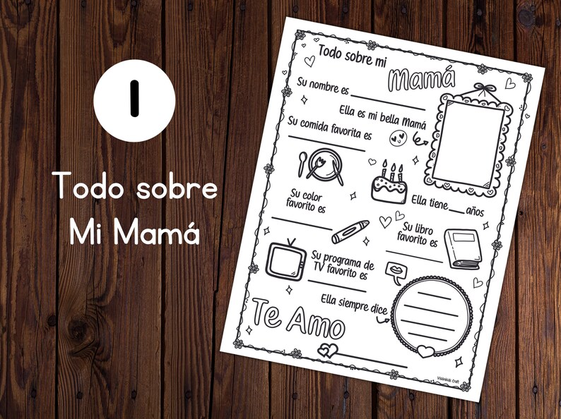 Mother's Day Printable Spanish Games and Activities, Party Games for ...