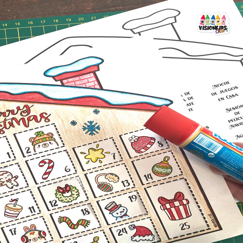 Coloring Advent Calendar Printable,christmas Activities for Kids ...