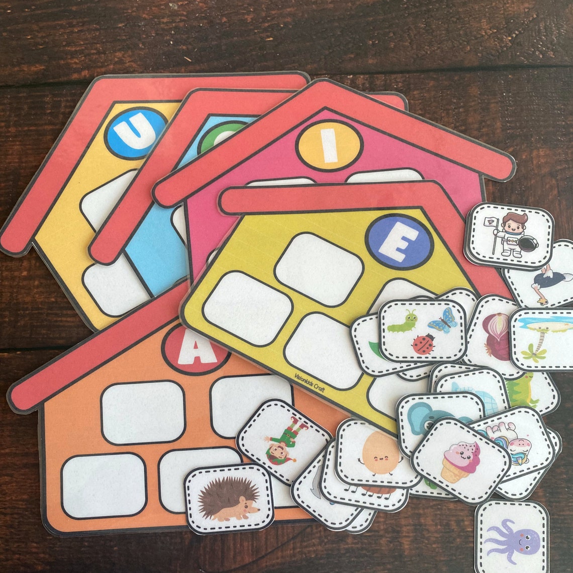 The Little Houses of the Vowels, Educational Game for Toddlers,learning ...