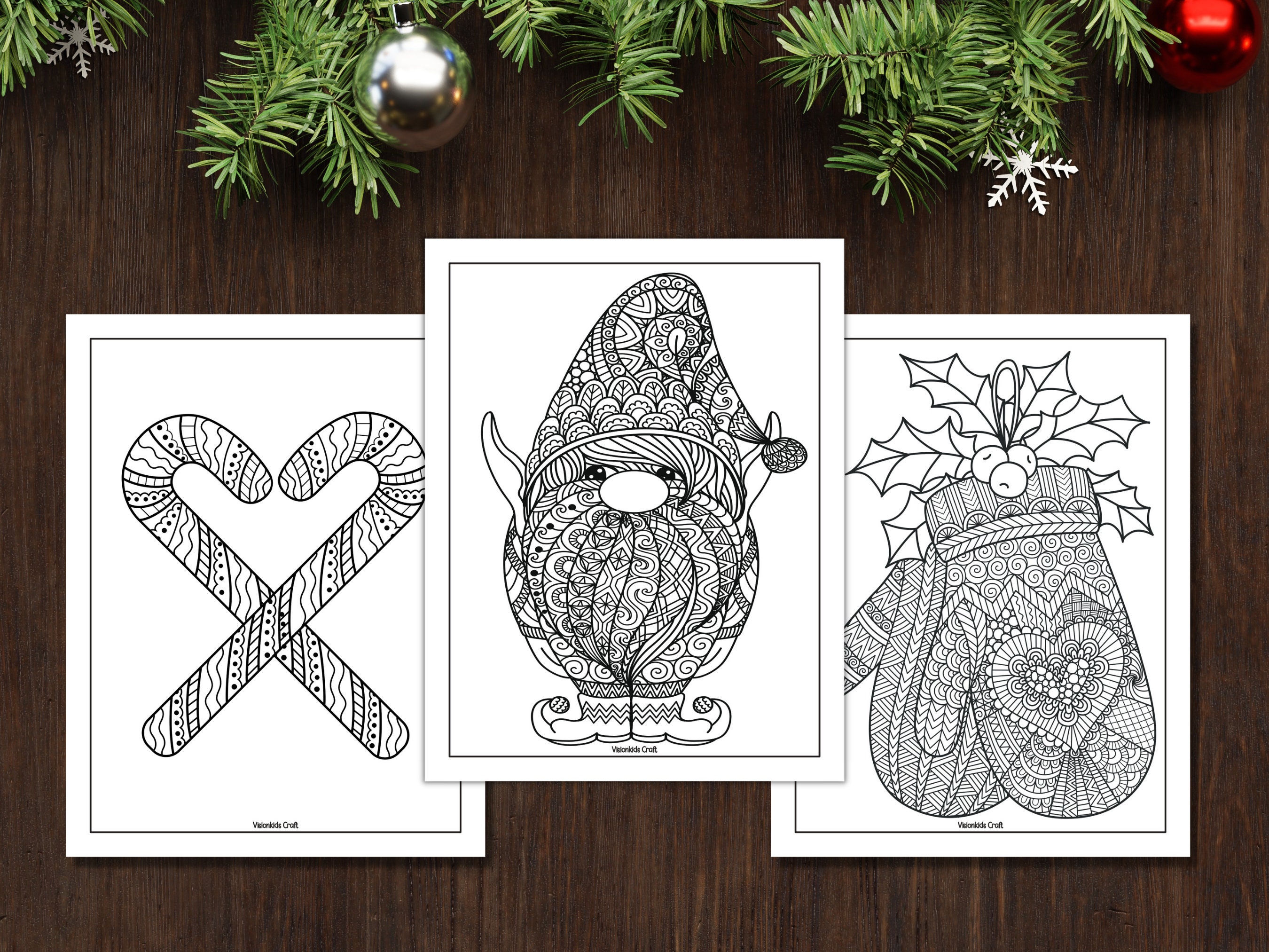 Christmas Printables Zentangle Inspired, Mandala Christmas, Christmas ...