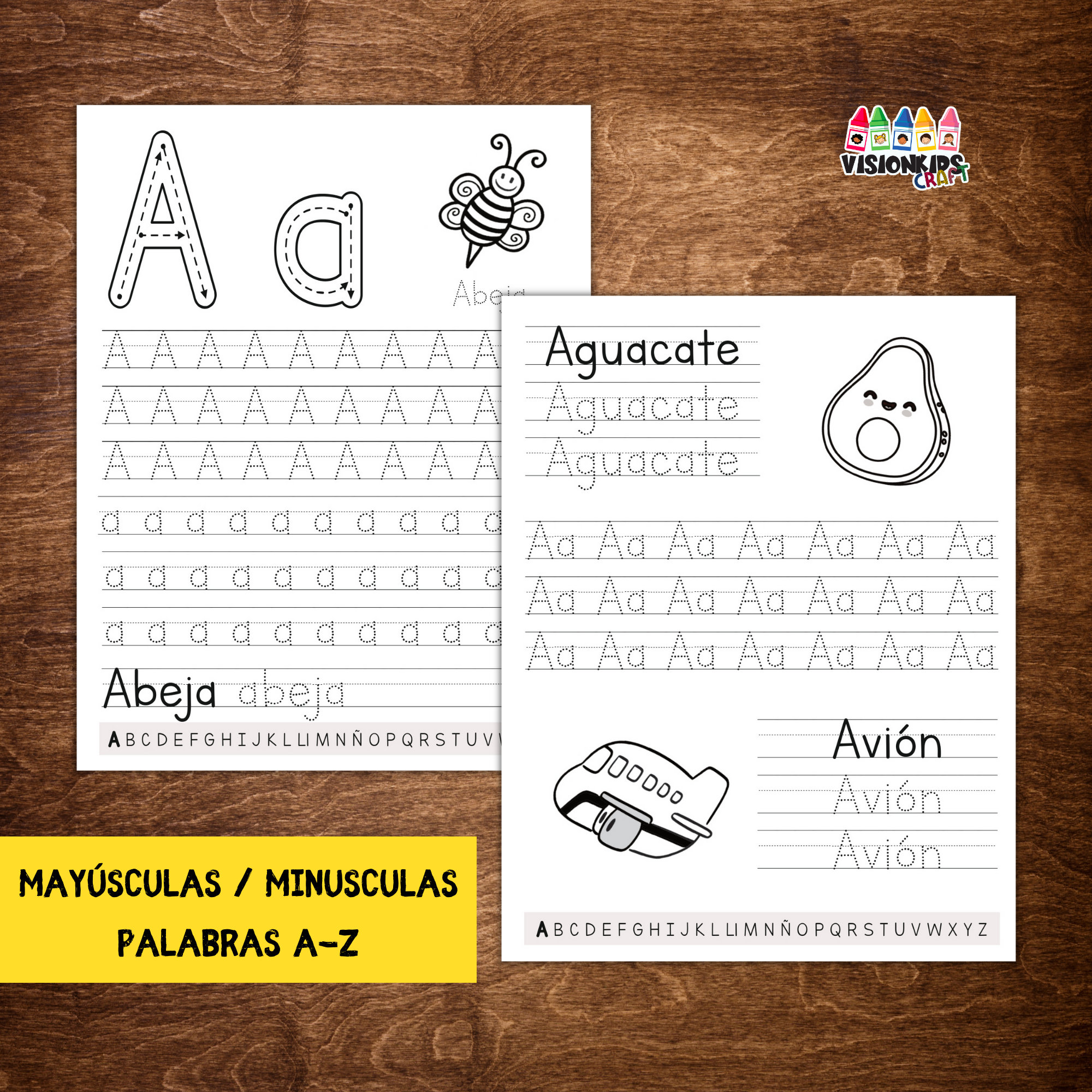 Spanish Alphabet Worksheet, Handwriting Practice, Numbers, Words, Count ...