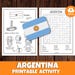Argentina Word Search and Coloring Page for Kids, Fun Facts for ...
