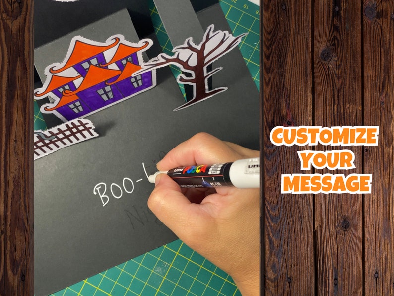 Halloween Printable Pop up Card Spooky Haunted House 3D Coloring Paper ...