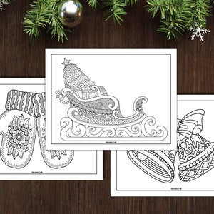 Christmas Printables Zentangle Inspired, Mandala Christmas, Christmas ...
