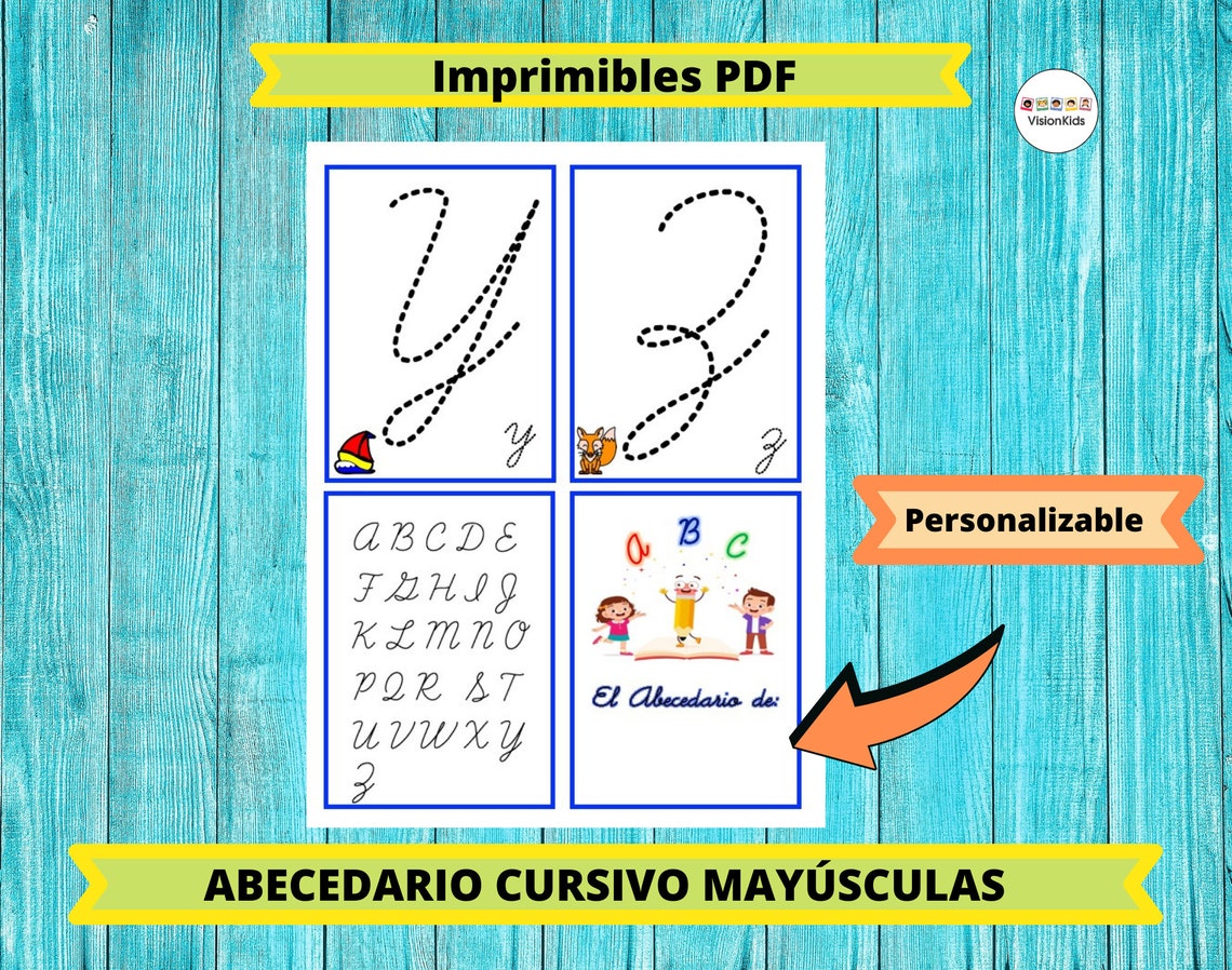 Spanish Cursive Alphabet Flashcards Printable Handwriting - Etsy