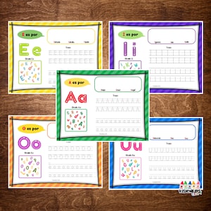 Spanish Vowels, Writing Uppercase and Lowercase Letters, Matching With ...