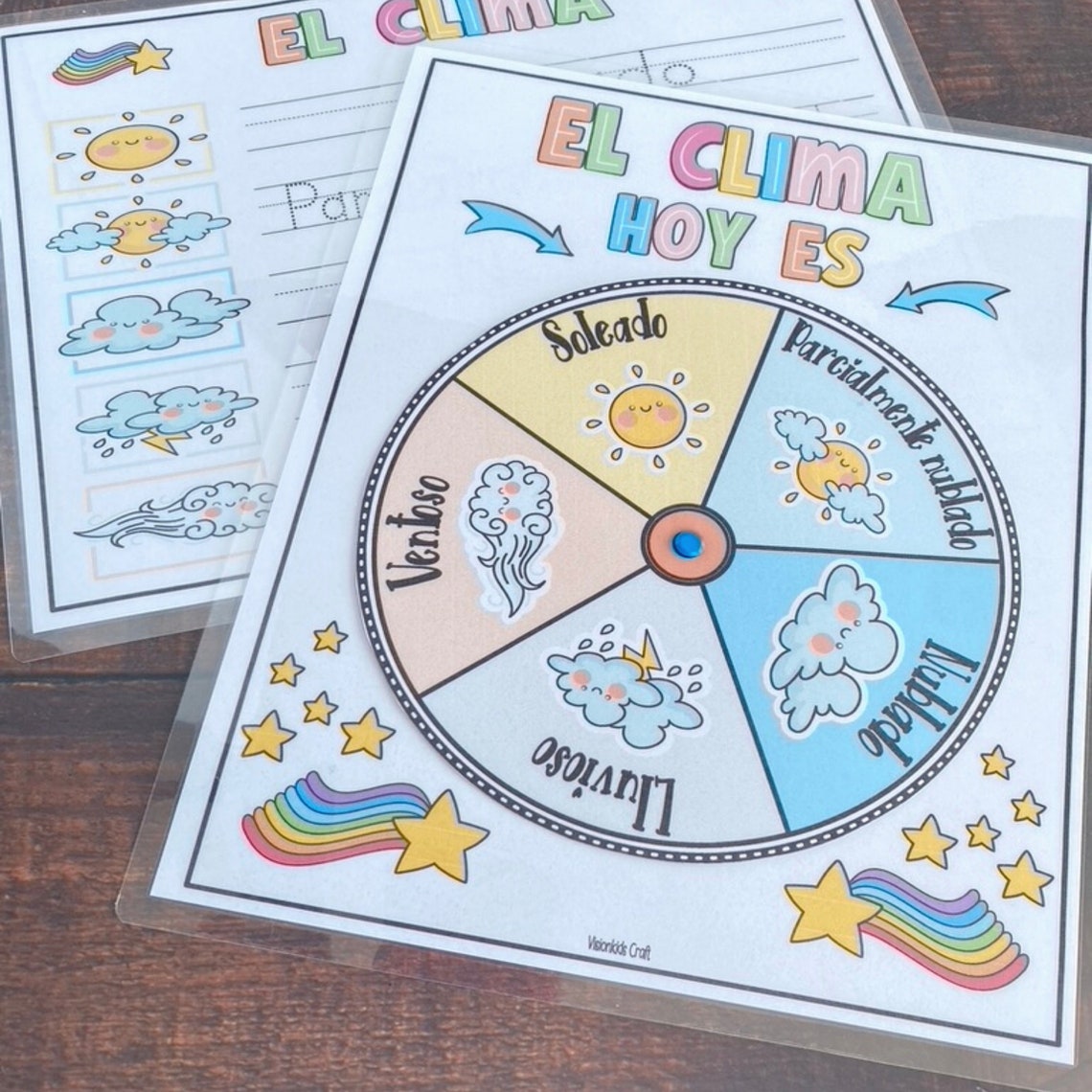 Rueda meteorológica para niños, hora del círculo imprimible, gráfico ...