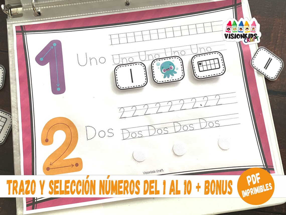 Learning Numbers 1 10 With This Matching Game and Tracing | Etsy