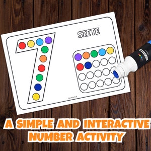 Spanish Numbers 0-20 Dot Marker Activity, Printable Workbook (PDF) - Etsy