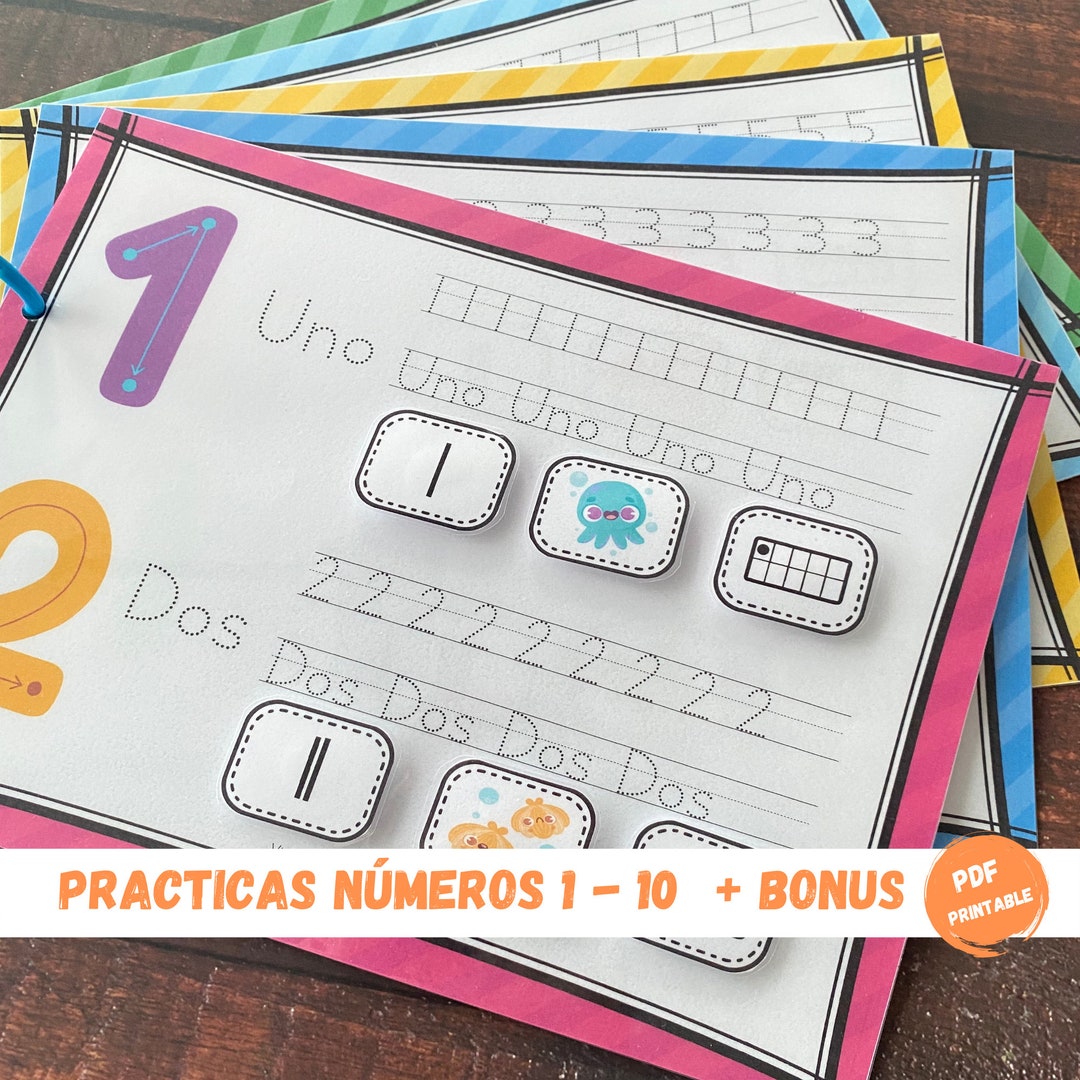 Learning Numbers 1 -10 With This Matching Game and Tracing Worksheet ...