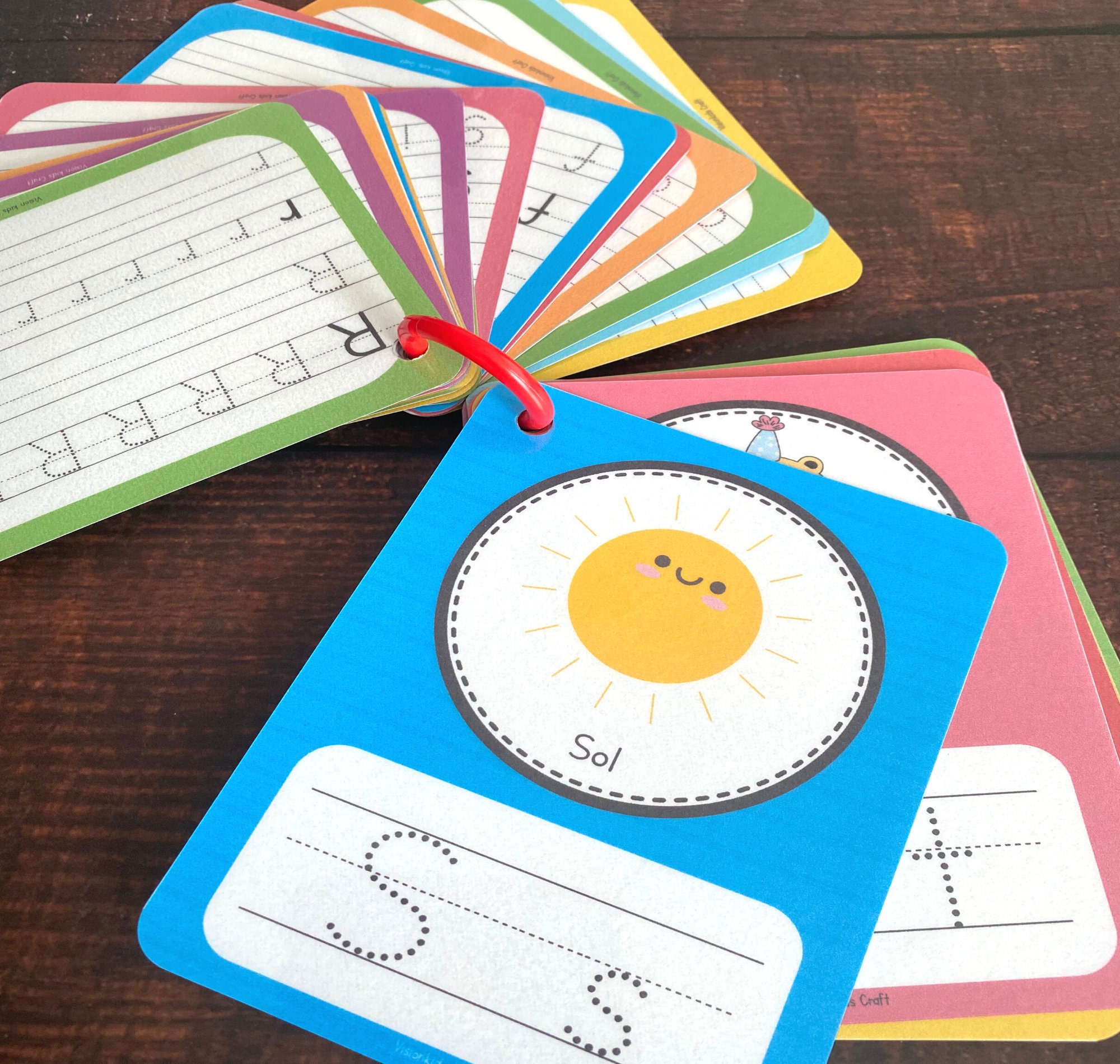 28 Spanish Alphabet Tracing Flash Cards Handwriting Practice - Etsy