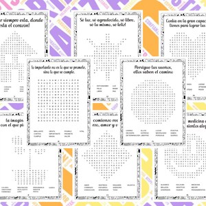 Word Search for Kids in Spanish Motivational Phrases for - Etsy