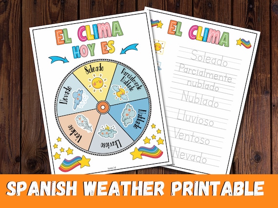 Weather Wheel In Spanish