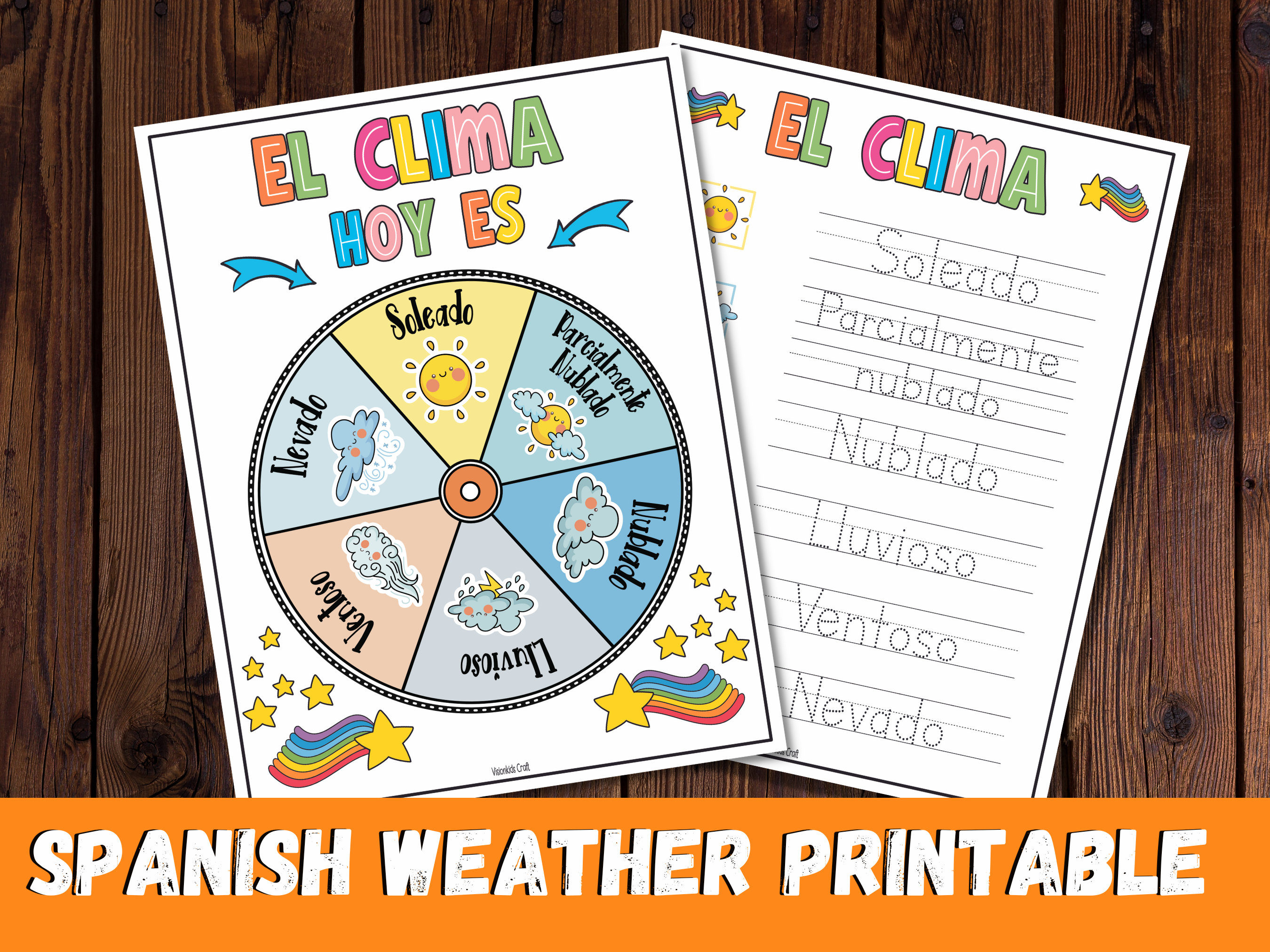 Spanish Weather Wheel, Preschool Circle Time, Weather Chart, Classroom ...