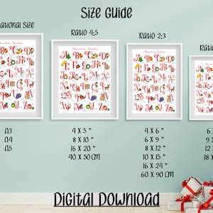 Printable Christmas Alphabet, Spanish Christmas Poster, Christmas Prin ...
