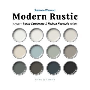 Modern Rustic Color Palette: Sherwin Williams Paint Palette for Rustic ...
