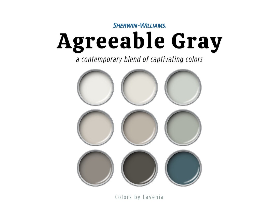 Agreeable Gray Sherwin Williams, Whole House Modern Neutral Paint Color ...