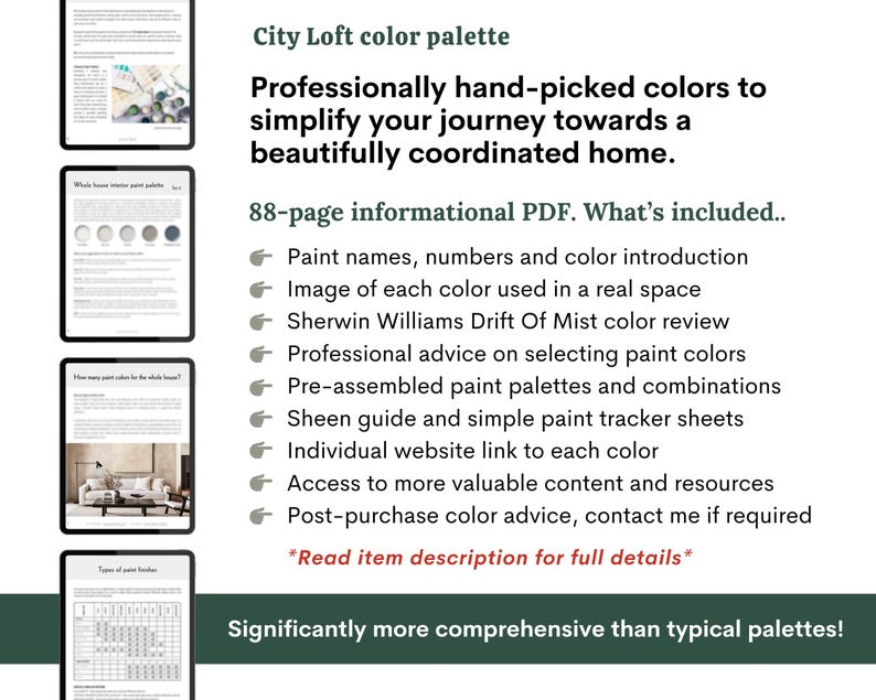 City Loft Color Palette: Sherwin Williams Whole House Paint Scheme ...