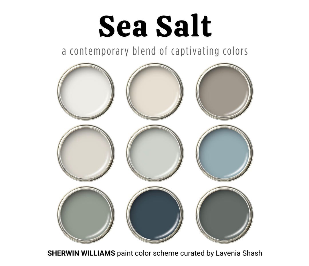 Sea Salt Color Palette: Sherwin Williams Whole House Interior Paint ...
