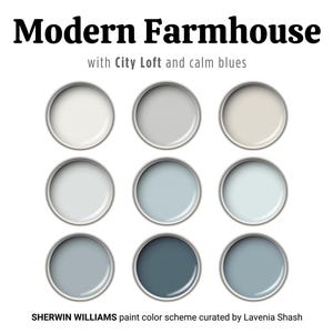Sherwin Williams Modern Farmhouse Paint Color Palette With City Loft ...