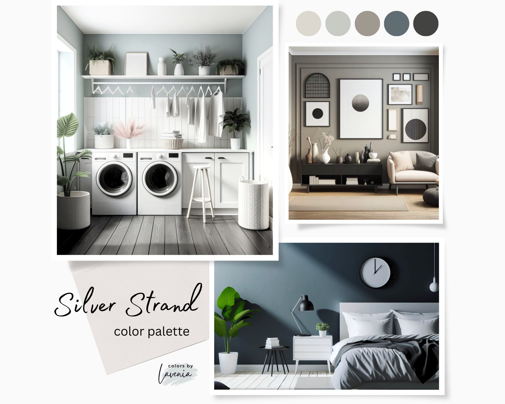 Silver Strand Sherwin Williams Color Palette, Whole House Paint Palette ...
