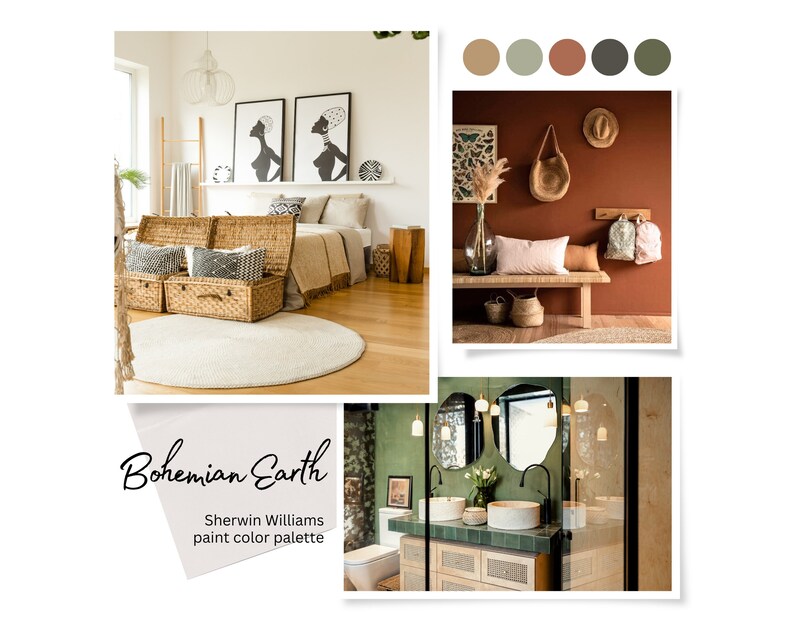 Boho Color Palette: Sherwin Williams Paint Colors for Earthy Warm ...