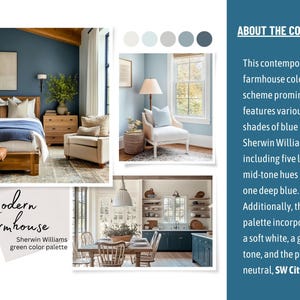 Modern Farmhouse Color Palette: Sherwin Williams Whole House Interior ...