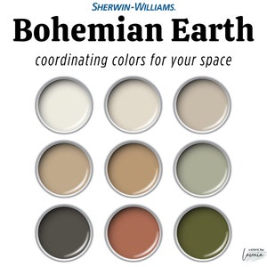 Sherwin Williams Boho Paint Color Palette Bohemian Earth - Etsy Canada