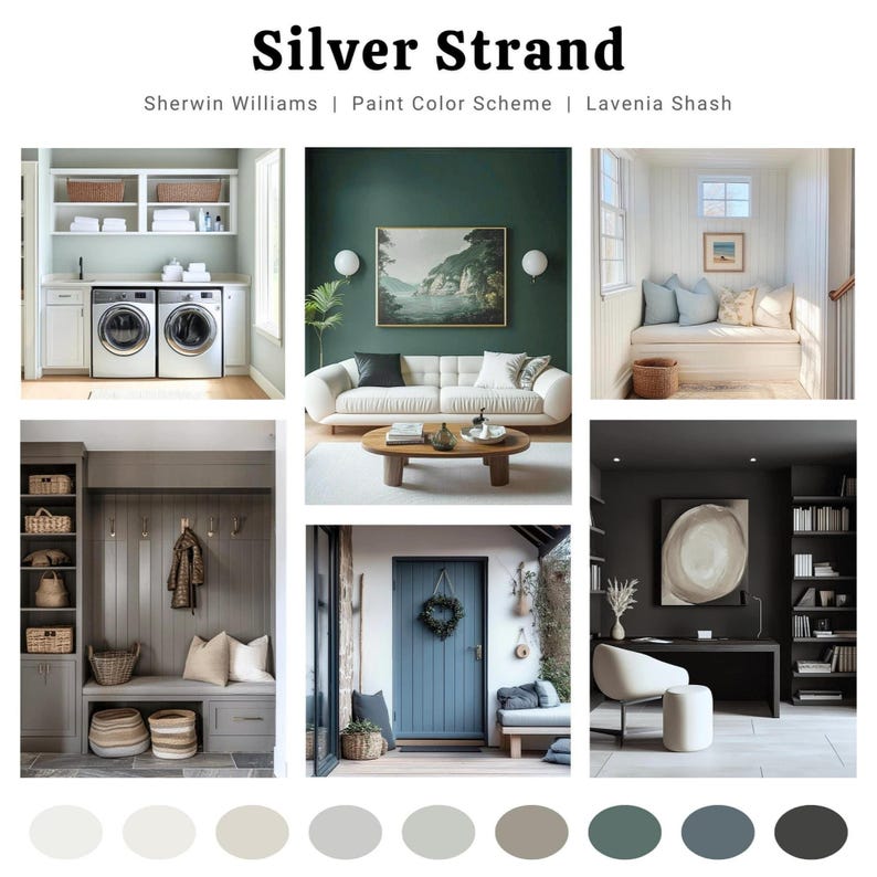 Silver Strand Sherwin Williams Color Palette: Whole House Interior ...