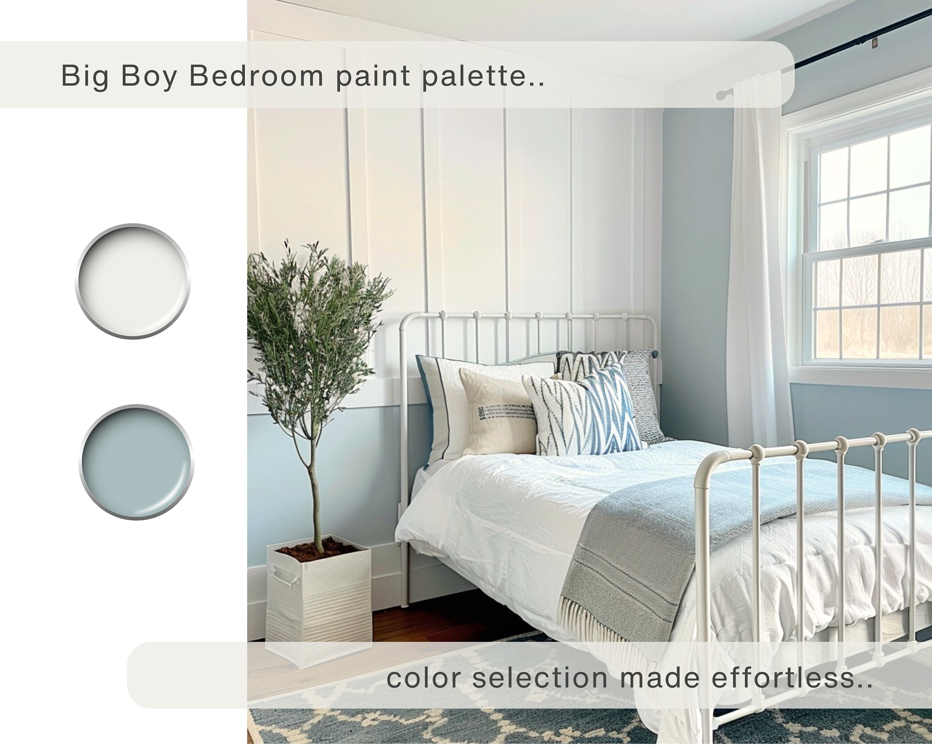 Boy and Teen Bedroom Color Palette: Sherwin Williams Paint Palette for ...