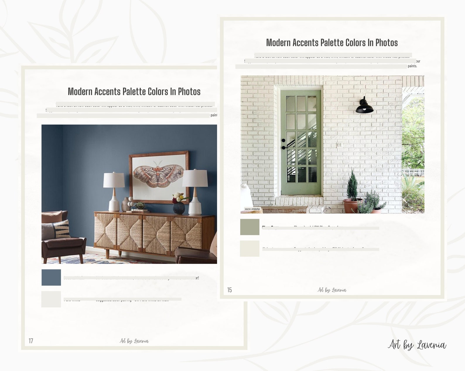 Sherwin Williams Modern Blue and Green Paint Color Palette - Etsy