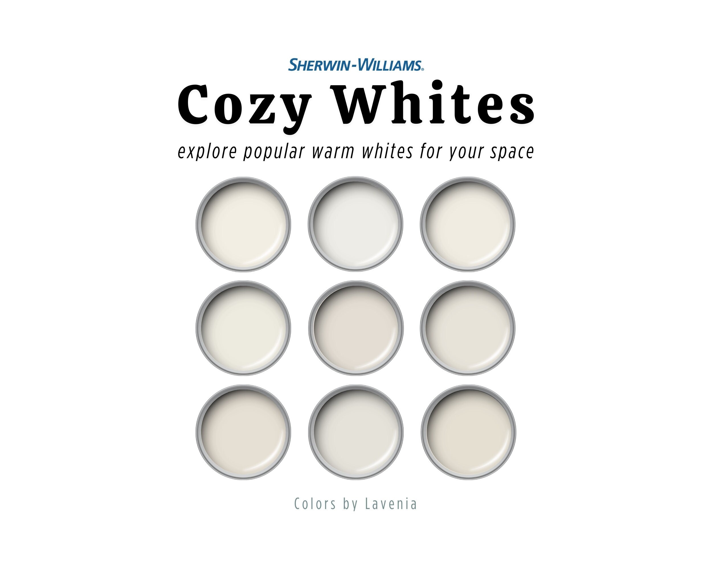 White Wall Colors: Sherwin Williams White Paint Color Palette Modern ...