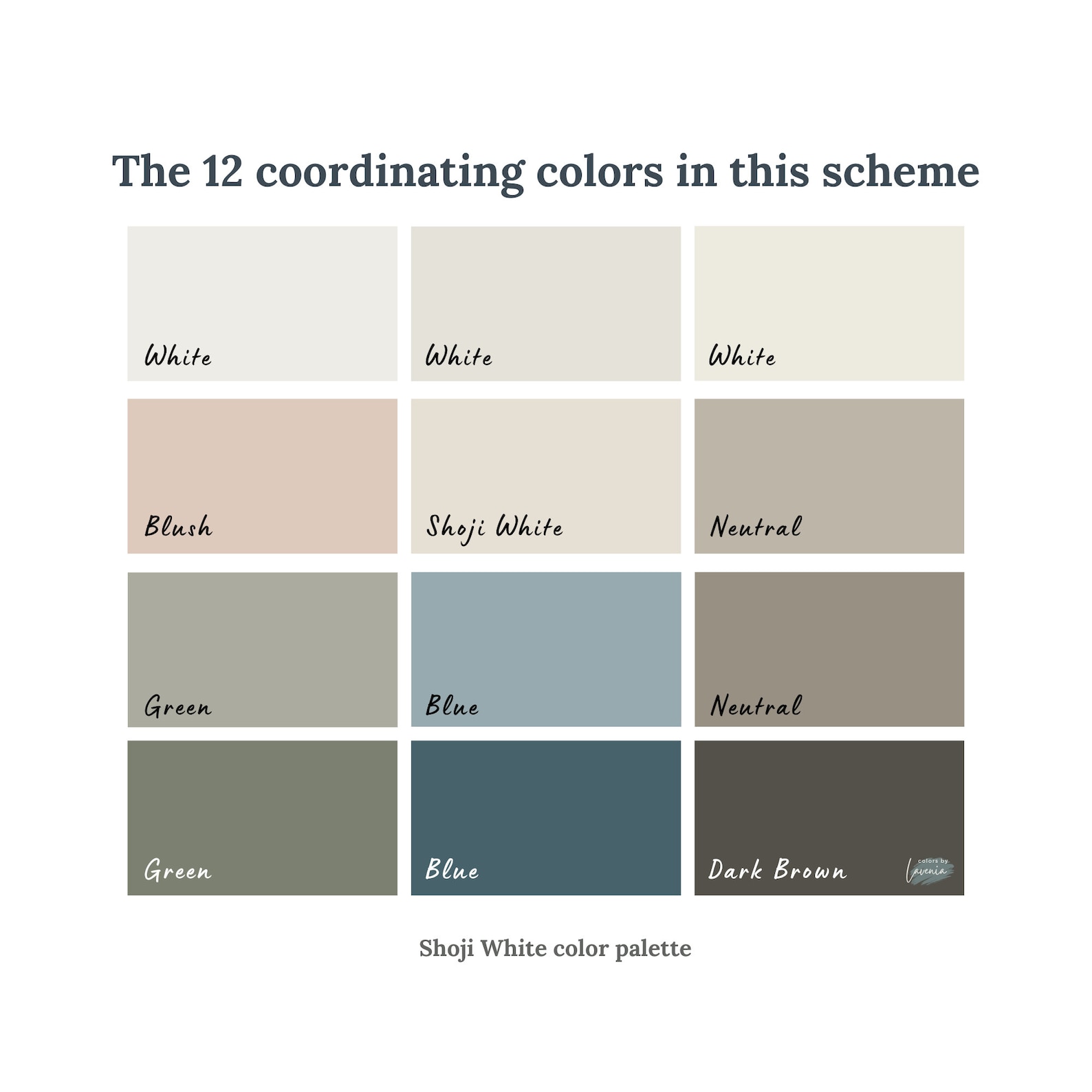 Shoji White Color Palette, Sherwin Williams Whole House Paint Palette ...