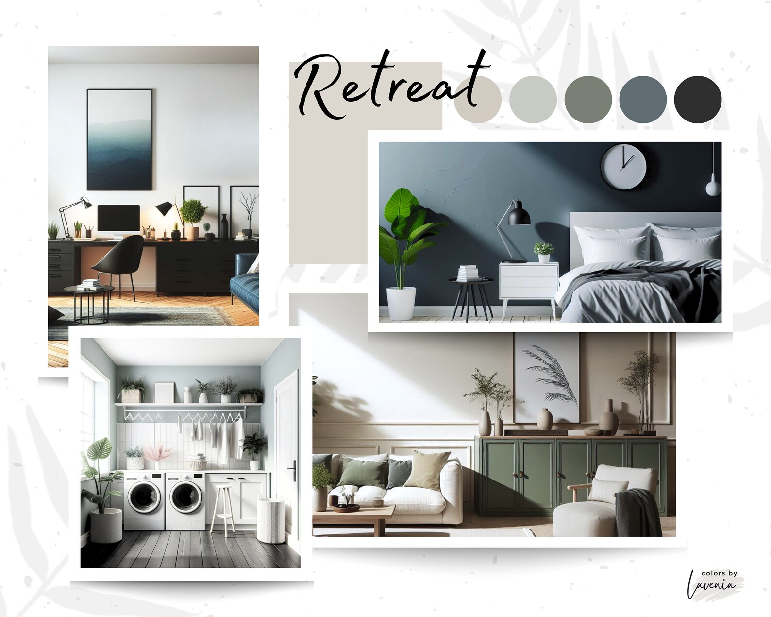 Sherwin Williams Retreat Color Palette, Whole House Paint Palette, 2024 ...